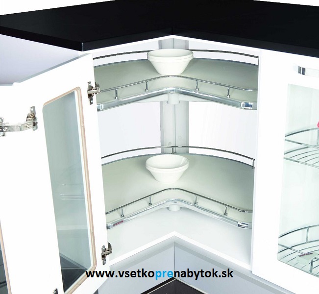 Rohový otočný 3/4 kôš STARAX bez stredu, s-3051